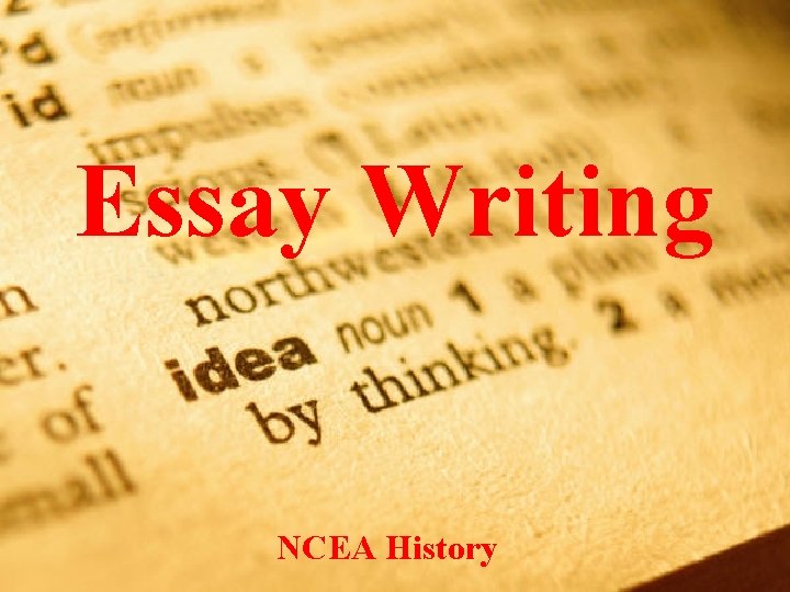 Essay Writing NCEA History A cunning Plan You
