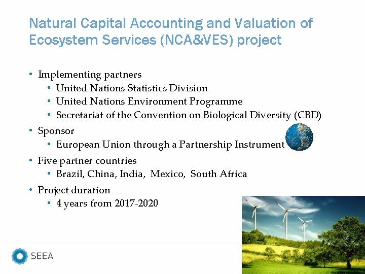 Natural Capital Accounting Connecting the Pillars of Sustainability
