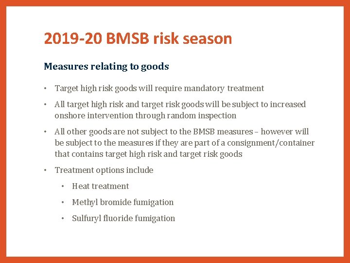 BMSB Brown Marmorated Stink Bug 2019 2020 Season