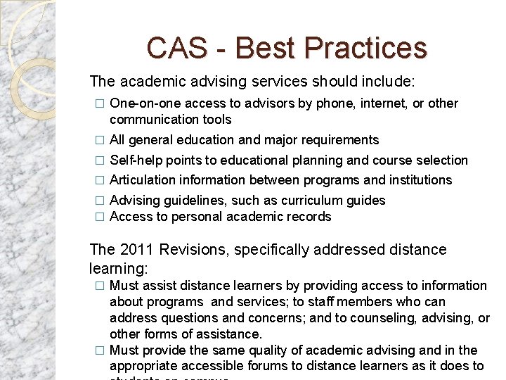 Enhance the Experience for Distance Learners by Building