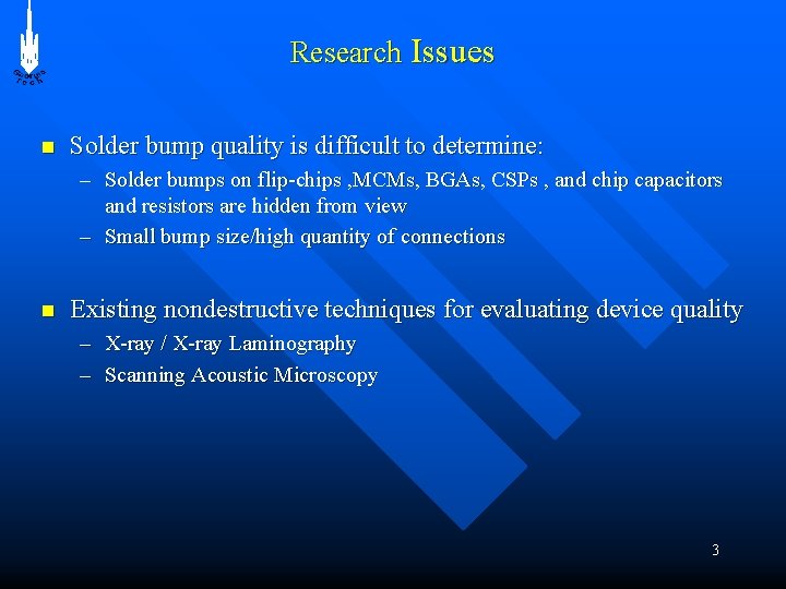 Laser Characterization System for Solder JointBump Interconnects Research