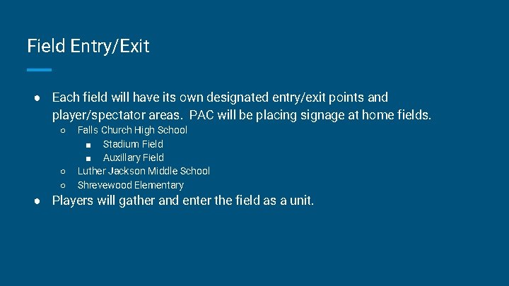 Premier Athletic Club Return to Play Guidelines Overview