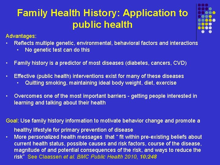 Family Studies Family Health History Segregation and Linkage