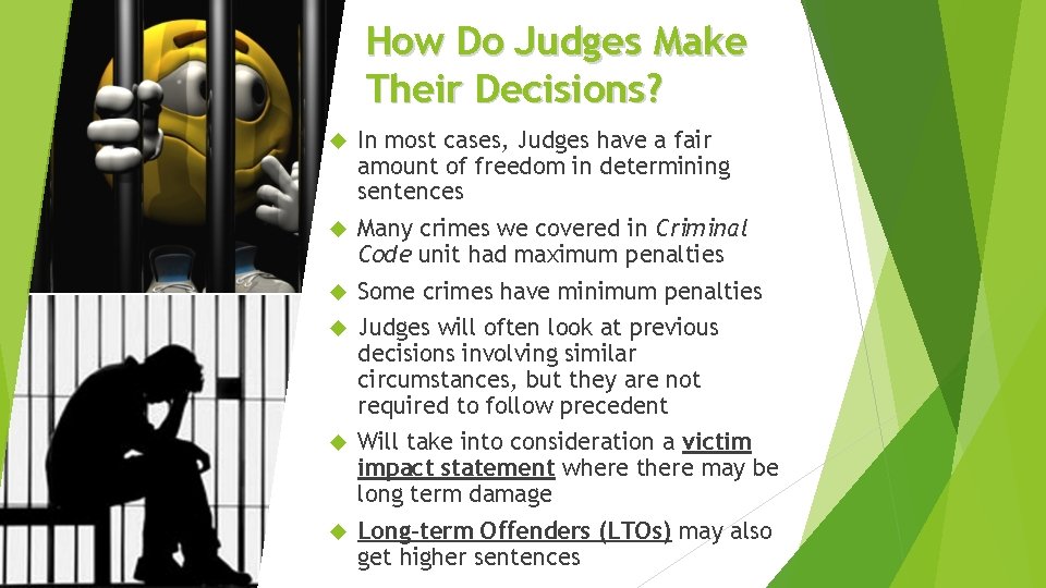 Considerations During Sentencing Process Options and Objectives Fixing