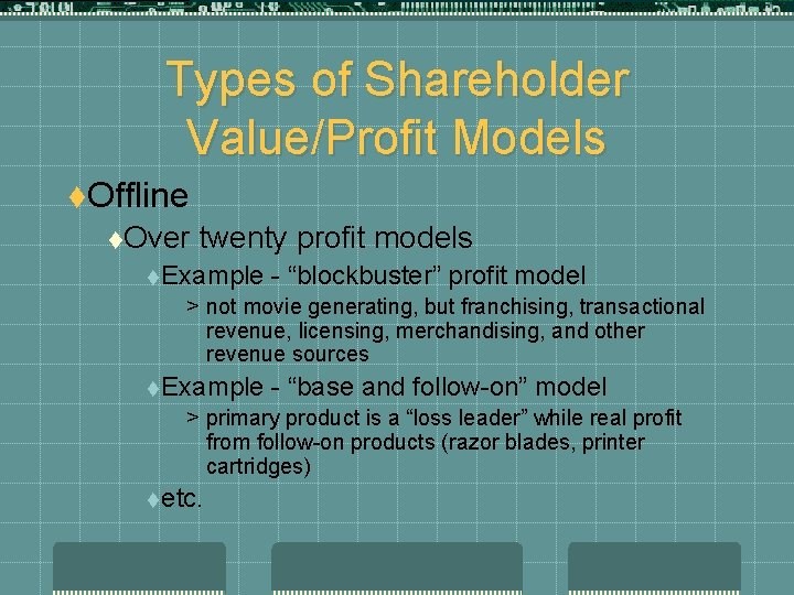 Business Models Part 2 CPS 181 s Lecture