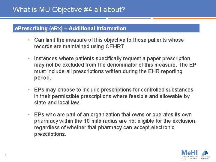 Modified Stage 2 Meaningful Use Objective 4 e