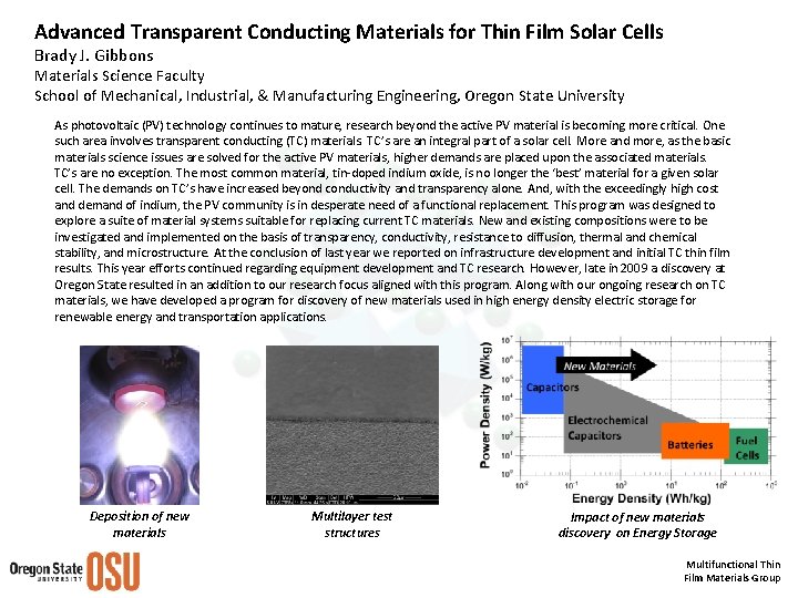 Advanced Transparent Conducting Materials for Thin Film Solar