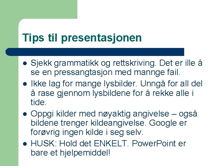 Hva er en elendig presentasjon med Power Point