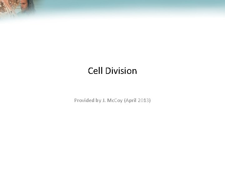 Lesson Overview The Process of Cell Division Provided