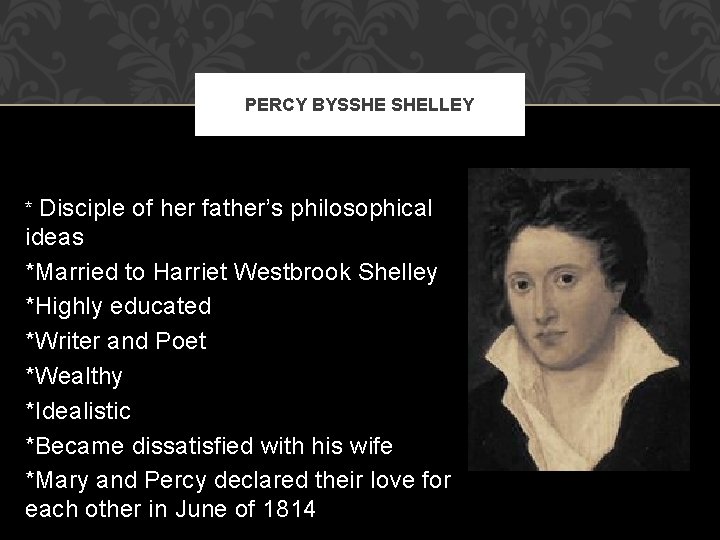 Introducing MARY SHELLEY BIRTH Born in London in