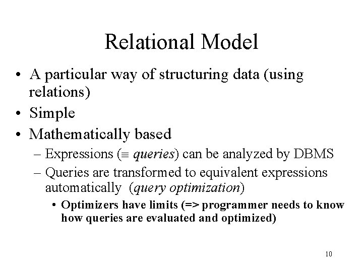 Chapter 3 The Relational Data Model 1 Data