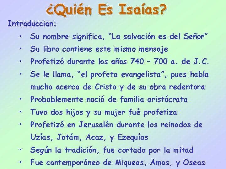 Isaas El Evangelista Del Antgo Testamento Al libro