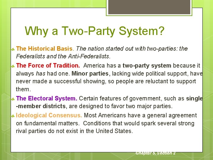 Magruders American Government CHAPTER 5 Political Parties 2001