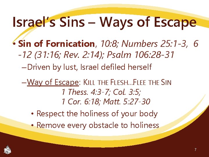 Our Ways of Escape 1 Corinthians 10 1