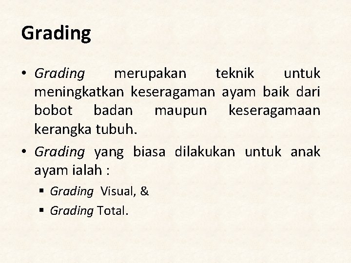 MANAJEMEN BREEDING LABORATORIUM PRODUKSI TERNAK UNGGAS FAKULTAS PETERNAKAN