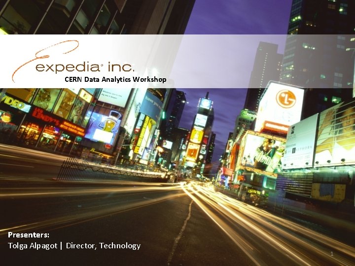 CERN Data Analytics Workshop Presenters Tolga Alpagot Director