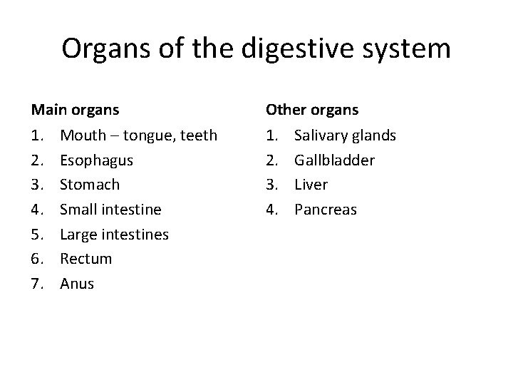 Digestion and Absorption Dr Gouree Francis MBBS objectives
