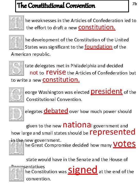 7 b The Constitutional Convention he weaknesses in