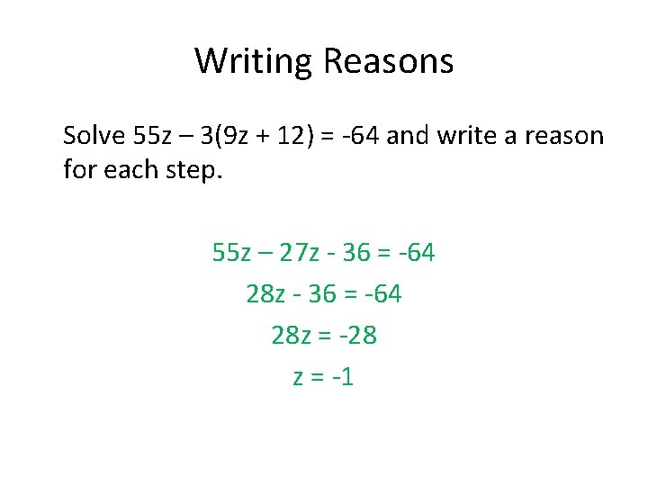 2 4 Reasoning with Properties from Algebra Advanced