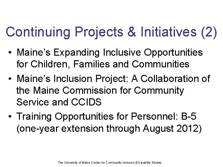 CAC Meeting Update on Projects and Initiatives November