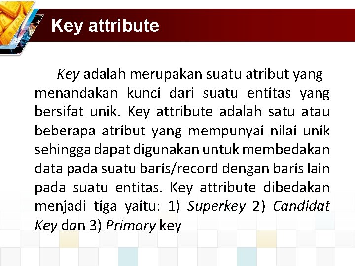 LOGO MATERI 1 Struktur hirarki Basis Data Entity