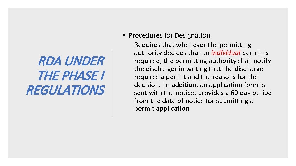 Residual Designation Authority Litigation Update Robert G Brown