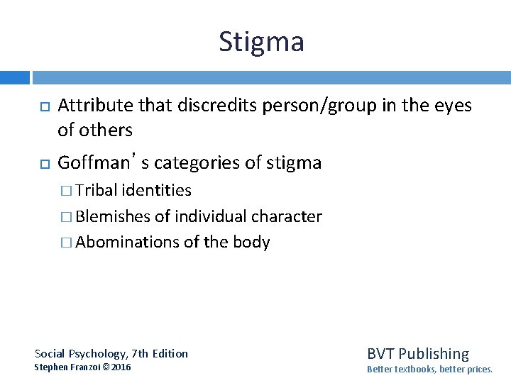 Chapter 6 Stereotypes Prejudice and Discrimination Learning Objectives