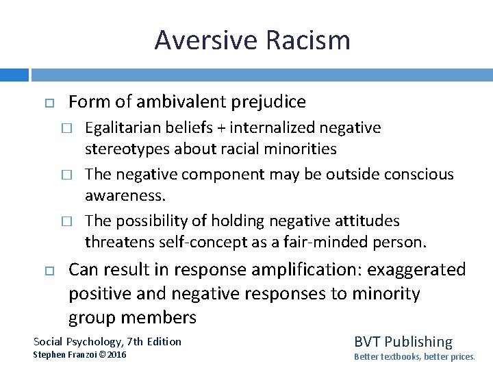 Chapter 6 Stereotypes Prejudice and Discrimination Learning Objectives
