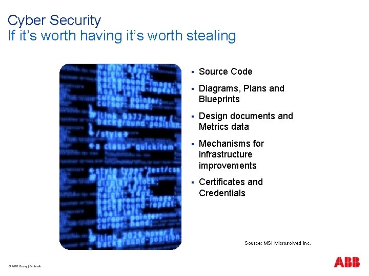 Advanced Services Cyber Security 101 ABB February 18