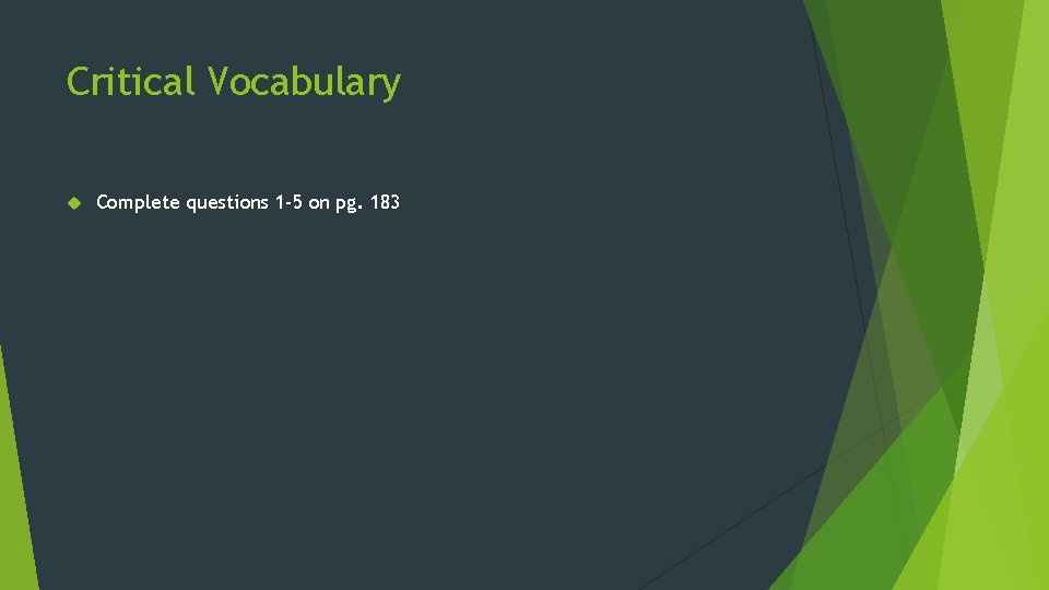 The Banana Tree By James Berry DO NOW