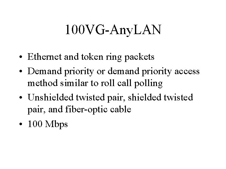 Chapter 12 Local Area Network Agenda LAN Characteristics