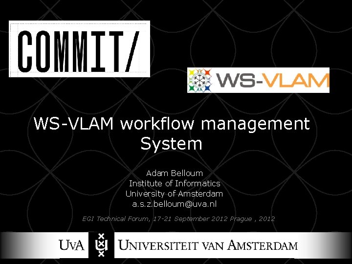 Click to edit Master title style WSVLAM workflow