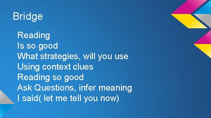 Because Im Reading Adapted by Mrs Wyatt from