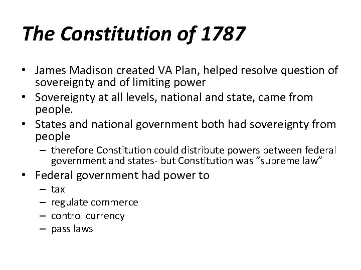 Framing a New Government Objectives To understand why