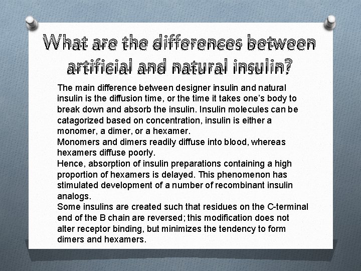 The Chemistry of By Ariel Cunningham What types