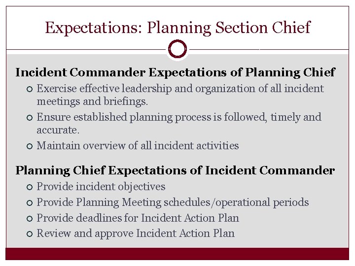 Public Health Incident Leadership MODULE 3 ROLES RESPONSIBILITIES