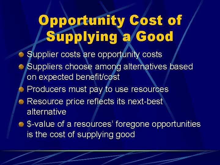 Law of Supply What Makes A Producer Provide