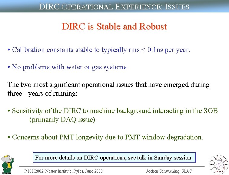 DIRC THE PARTICLE IDENTIFICATION SYSTEM FOR BABAR Outline