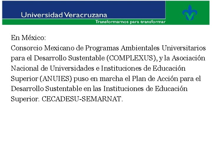 Plan Maestro para la Sustentabilidad de la Universidad