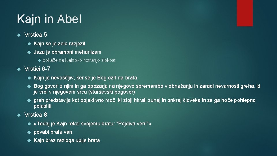 Kajn in Abel Kajn in Abel Po prvem