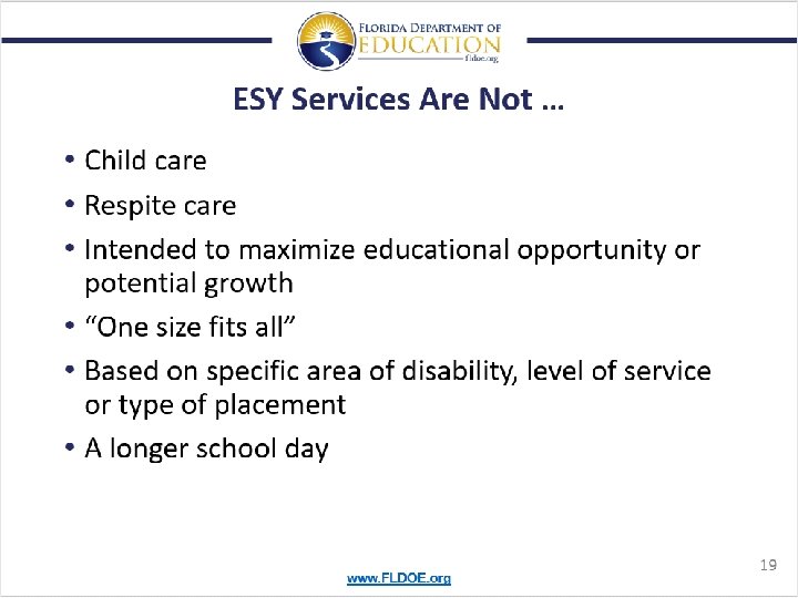 Extended School Year Services for Students with Disabilities
