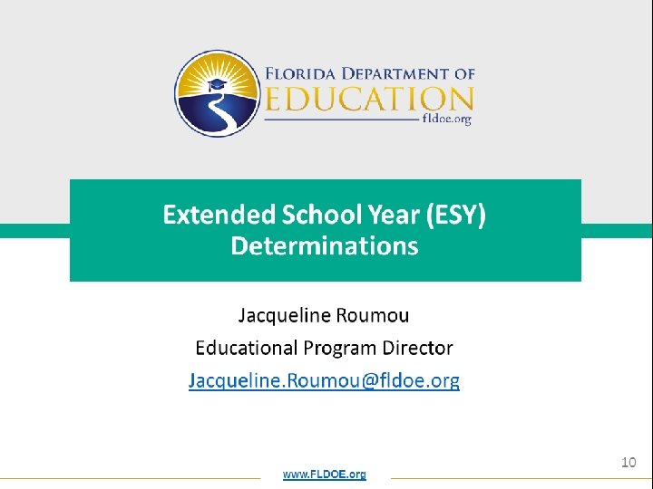 Extended School Year Services for Students with Disabilities