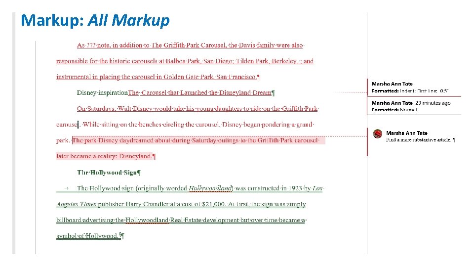 Using Microsoft Words Review Features South Hills School