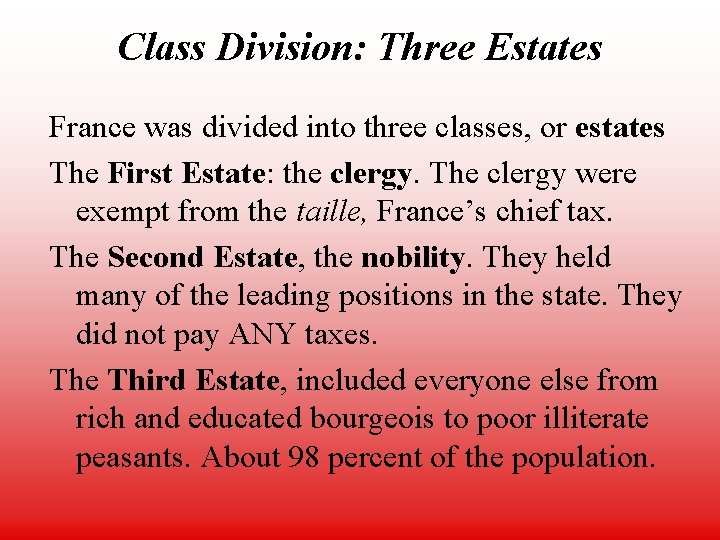 The French Revolution and the beginning of a