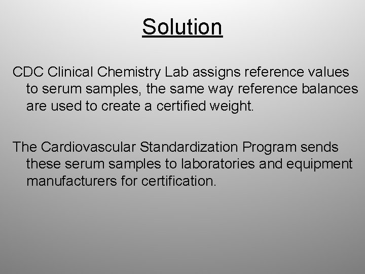 What is the Cardiovascular Biomarker Standardization Program Walter