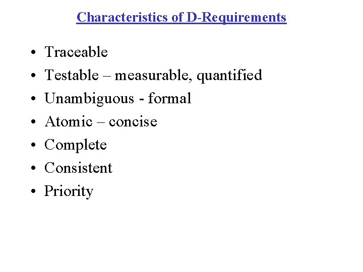 REQUIREMENTS ANALYSIS II Software Engineering Roadmap Chapter 4
