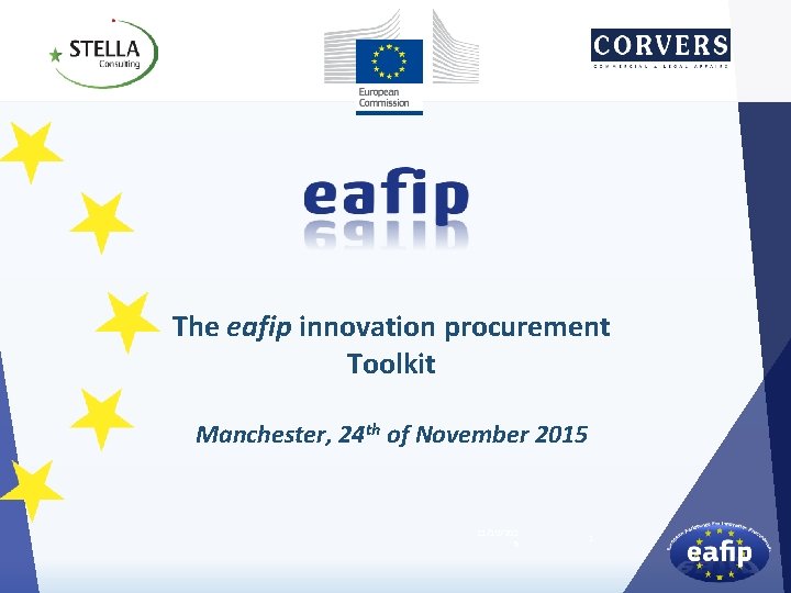 The eafip innovation procurement Toolkit Manchester 24 th