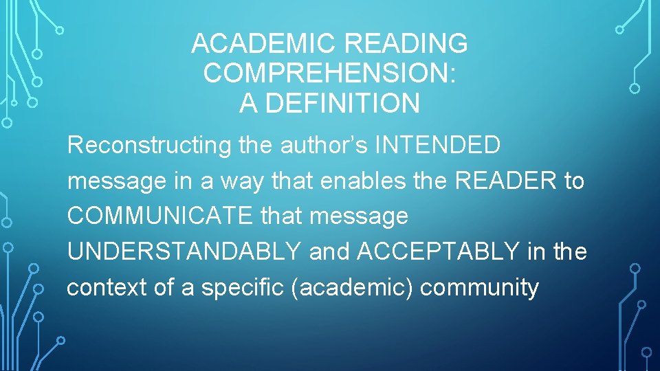 TEACHING Reading Comprehension A Beautiful and Neglected Mess