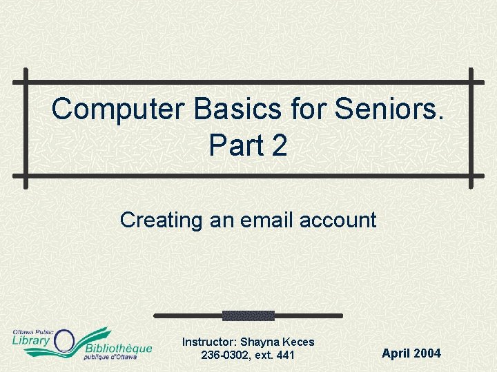 Computer Basics for Seniors Part 2 Creating an