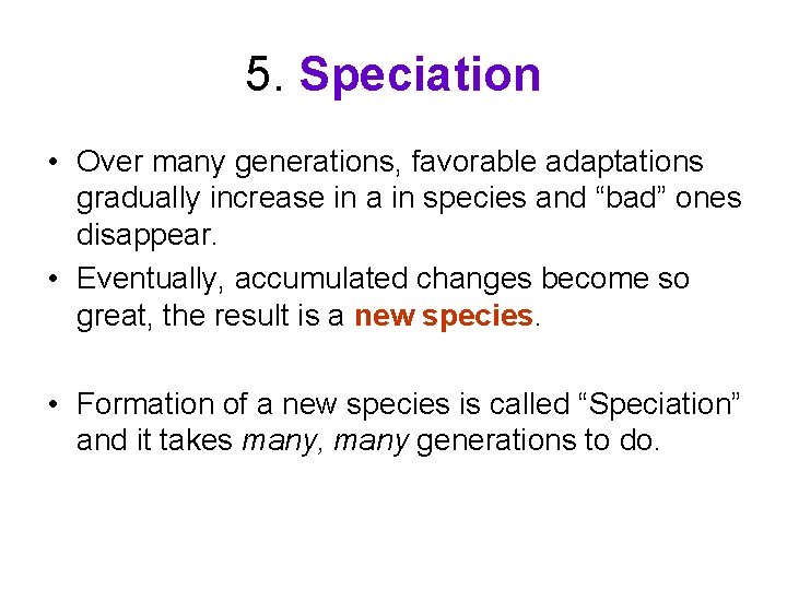 points of natural selection The Origin of Species